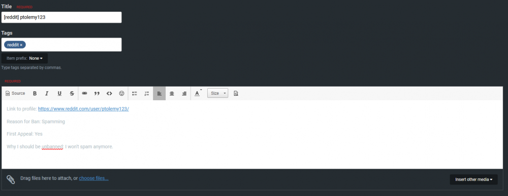Ban Appeal Info & Templates - Required Reading - Technic Forums