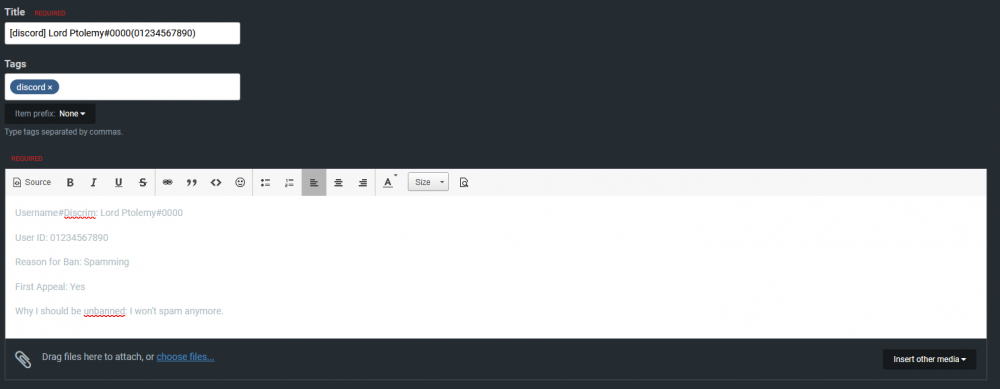 Ban Appeal Info & Templates - Required Reading - Technic Forums